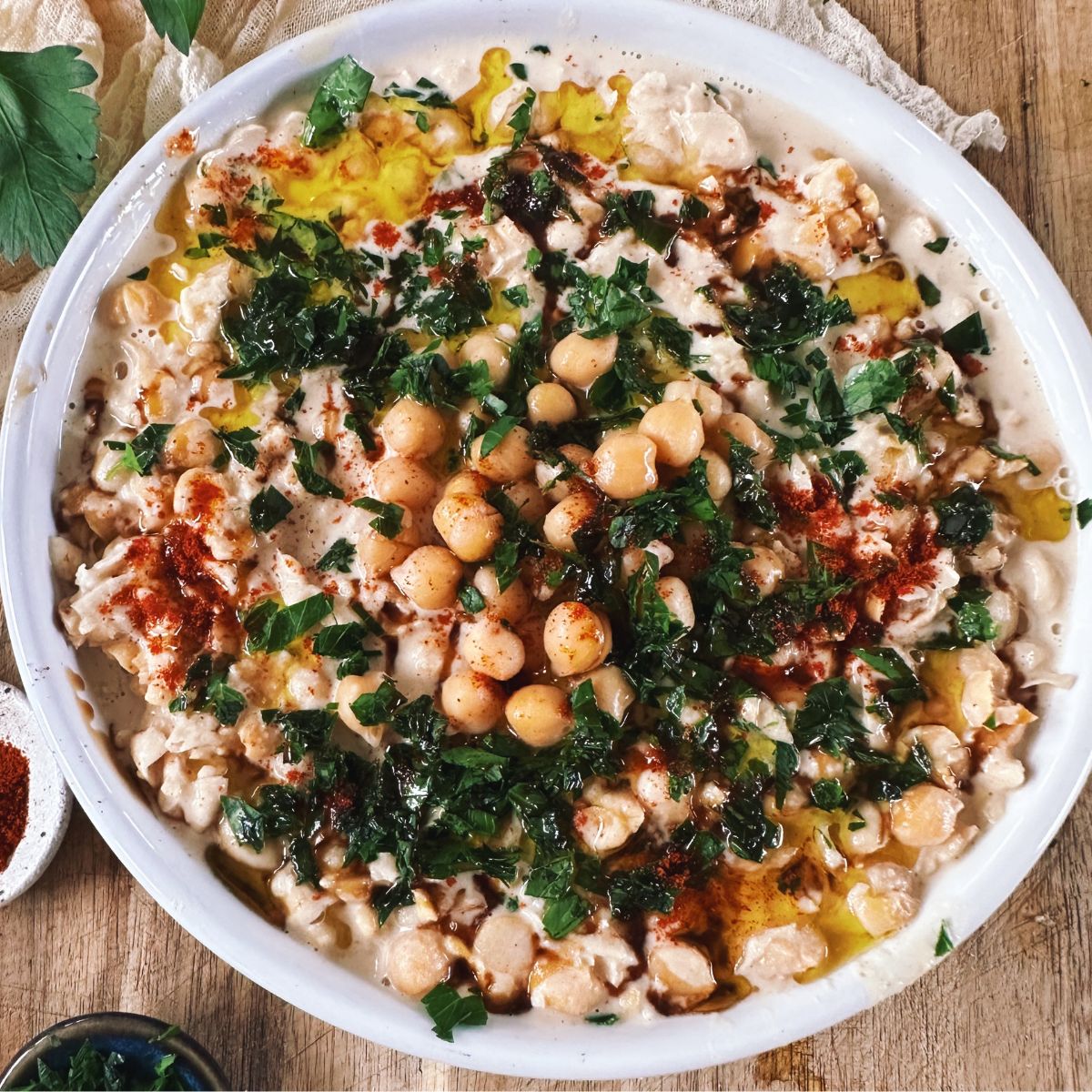 Msabbaha (Hummus & Tahini) - Cute as Chickpeas